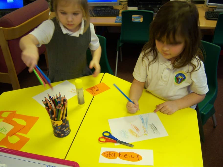 Some busy girls – Riverbank School